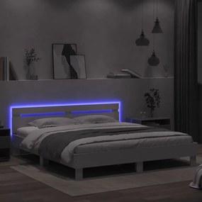 Rám postele s čelem a LED osvětlením bílý 160 x 200 cm 3207532
