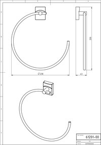 Novaservis - Kruhový držák ručníků Metalia 12 chrom, 0201,0