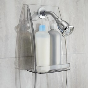 Průhledný závěsný držák do koupelny iDesign, 23 x 73 cm