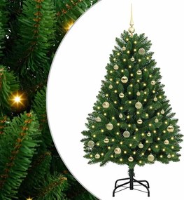 Umělý vánoční stromeček 150 cm 150 LED Teplá bílá PVC a ocel 3395680