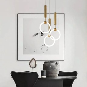 Toolight Toolight, LED závěsné svítidlo 25x55cm, 10W, 3000K, LHJ059-CP1, zlatá matná, OSW-60031