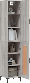 Skříň highboard šedá sonoma 34,5 x 34 x 180 cm kompozitní dřevo 3199111