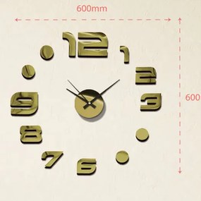 Luxusní lesklé nalepovací hodiny na zeď MPM E01.3776.80 s lesklými číslicemi