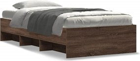 Rám postele bez matrace hnědý dub 90 x 190 cm kompozitní dřevo 3295708