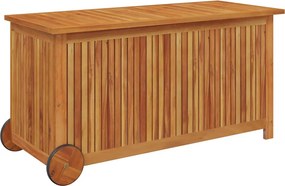 Zahradní úložný box s kolečky 113 x 50 x 58 cm masivní akácie 319712