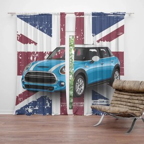 Sablio Závěs Mini sedan Britská vlajka: 2ks 140x250cm