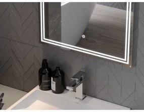 Mexen Taco podsvícené koupelnové zrcadlo 60 x 80 cm, LED 6000K, ventilátor - 9805-060-080-611-00