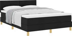 Postel s boxspringem s polštářem Černá 140 x 190 cm textil 3338918
