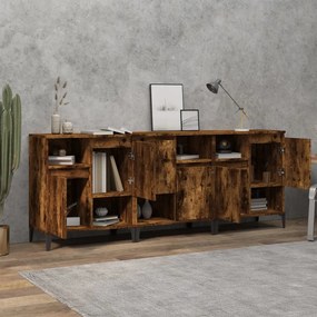 Příborníky 3 ks kouřový dub 60 x 35 x 70 cm kompozitní dřevo 3185748