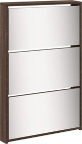 Botník se zrcadlem 5patrový hnědý dub 63 x 17 x 169,5 cm 3228285