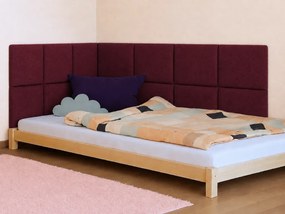 Čtvercové čalouněné panely na zeď PLYŠ Zvolte barvu: Smetanová, Zvolte rozměr: 40x40 cm, Uchycení na zeď: Se samolepícím suchým zipem