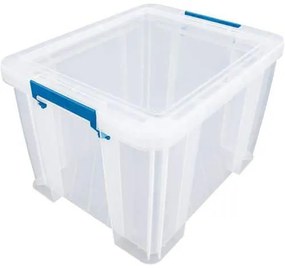 Plastové úložné boxy s víkem na klip Manutan Expert, 36 l