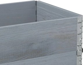 Zahradní truhlík šedý 100 x 50 cm masivní borové dřevo 3295393