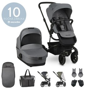 EASYWALKER Set XXL kočárek kombinovaný Harvey3 Fossil Grey s příslušenstvím