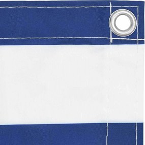 Balkónová zástěna bílomodrá 120 x 400 cm oxfordská látka 134921