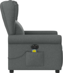 Elektrické masážní polohovací křeslo tmavě šedé textil 3303365