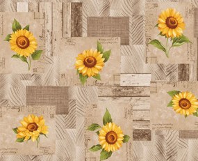 Ubrus PVC Mirella 163A - Slunečnice 140cm x 20m