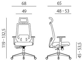 Antares Kancelářská židle EDGE NET Barva sedáku: Šedá