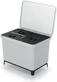 PROSPERPLAST SYSTEMA 1x23l + 2x10l popelavá / Odpadkový koš