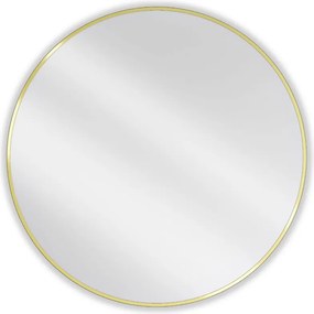 Mexen Loft kruhové koupelnové zrcadlo 90 cm, zlatý rám - 9850-090-090-000-50