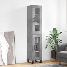 Skříň highboard betonově šedá 34,5x34x180 cm kompozitní dřevo