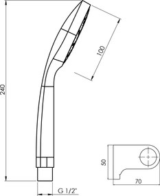 Aqualine Betty 11453 sprchová souprava chrom