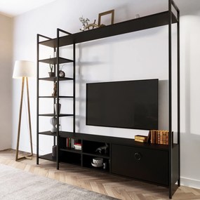 Kalune design Televizní stěna MAT černá 285LCV1137