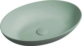 Sapho Sapho, FORMIGO betonové umyvadlo na desku, 60x40cm, zelená mat, FG223