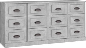 Příborníky 2 ks betonově šedé kompozitní dřevo 3185283