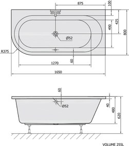 Polysan ASTRA R 165 x 80 x 48 cm 34611 vana