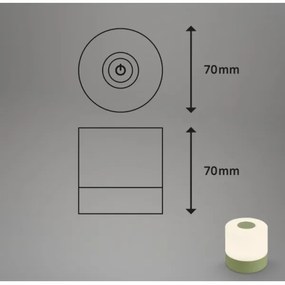 Briloner 7461019 - LED Stmívatelná nabíjecí stolní lampa LED/2W/5V IP44 zelená