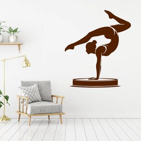 Živá Zeď Samolepka na zeď Moderní gymnastika Barva: černá