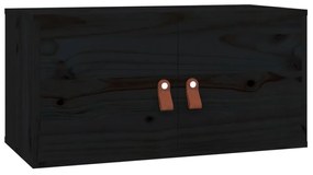 Petromila Nástěnné skříňky 2 ks černé 60 x 30 x 30 cm masivní borovice