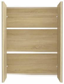 vidaXL Marketos Koupelnová skříňka se zrcadlem 60x15x75 cm MDF bílá a dub