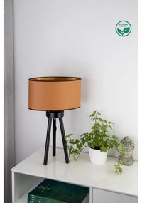 Duolla - Stolní lampa OVAL VEGAN 1xE27/15W/230V pr. 30 cm hnědá