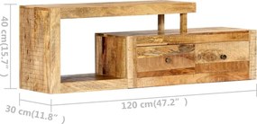 vidaXL TV stolek 120 x 30 x 40 cm masivní recyklované dřevo [248099] Barva: Vícebarevný