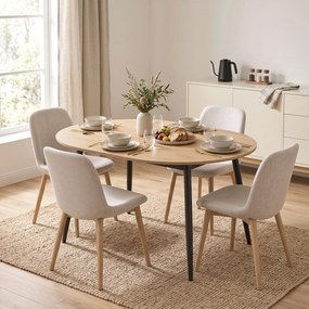 HOMCOM jídelní stůl Roztažný jídelní stůl o rozměrech 120–160 x 80 cm pro 4–6 osob s venkovským stylem kuchyně, jídelny a dubu
