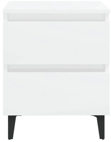 vidaXL Noční stolky 2 ks bílé s vysokým leskem 40x35x50 cm dřevotříska