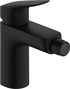 Hansgrohe Logis, bidetová baterie 100 s odtokovou garniturou s táhlem, černá matná, HAN-71200670