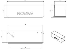Novinová poštovní schránka NEWS Odstín: RAL 9005 - černá