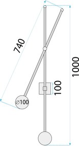 Toolight Toolight, nástěnné svítidlo 2xG9 APP1595-2W, černá, OSW-05680