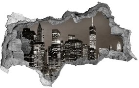 Wallmuralia Fototapeta díra na zeď 3D Manhattan New York 95x73 cm