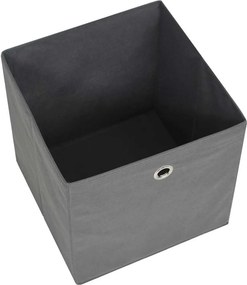 Úložné boxy 4 ks netkaná textilie 28 x 28 x 28 cm šedé 325191
