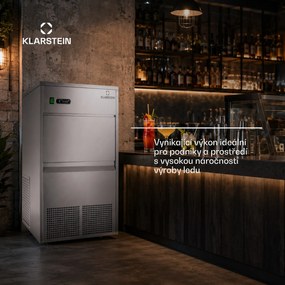 Klarstein Powericer XXXL, výrobník ledu, 260 W, 50 kg/den, průmyslové zařízení na výrobu ledu, nerezový