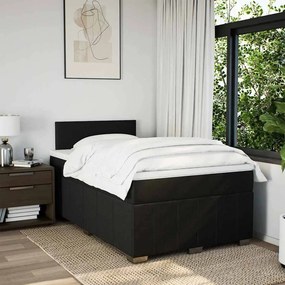 Box spring postel s matrací černá 120x200 cm textil 3287030