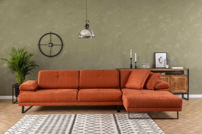 Hanah Home Třímístná pohovka MUSTANG oranžová pravá 560ARE1214