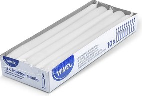 Wimex 31100 - kónická svíčka 23 × 245 mm, bílá - 10 ks