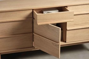Designová komoda Zayleigh 140 cm vzor dub
