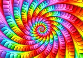 ENJOY Puzzle Duhová psychedelická spirála / 1000 dílků / od 14 let