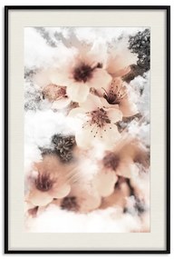 Plakát Andělské květiny - barevné květinky ve vzduchu nad lesní krajinou